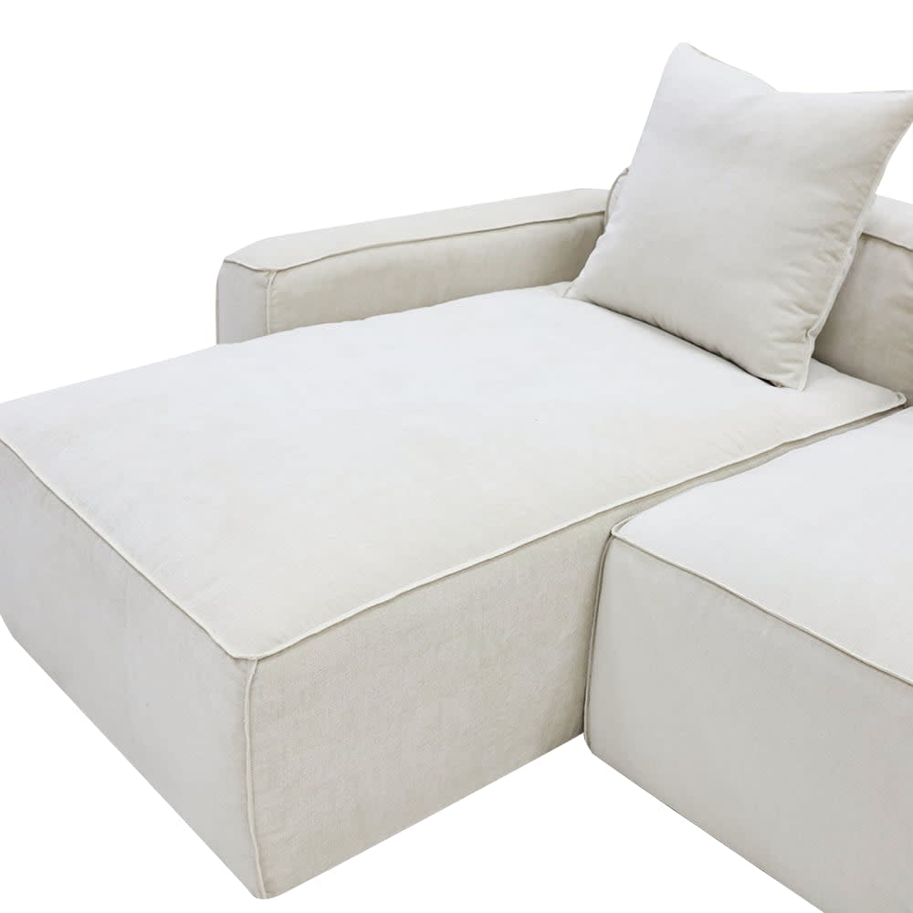 Buy Riley Apt Muse Flax Chaise Sofa - 3 Seater - James Lane Australia